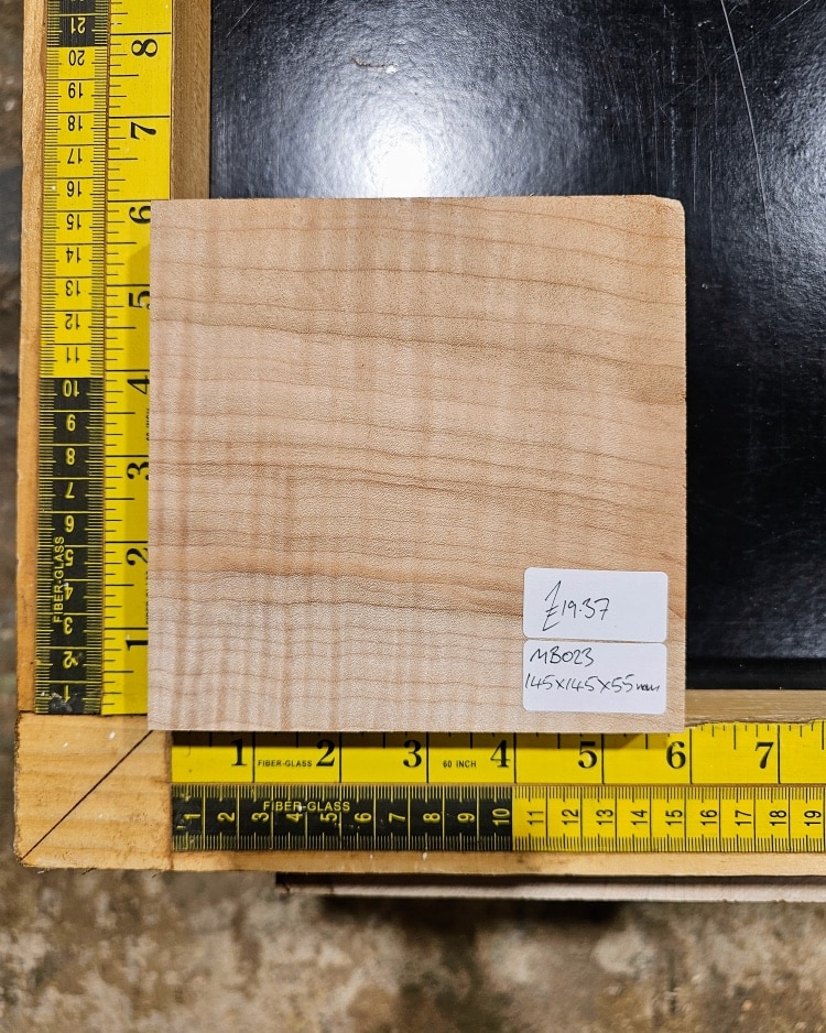 Curly Red Maple Turning Square MB023 | Luthierwood & Artisan Supplies