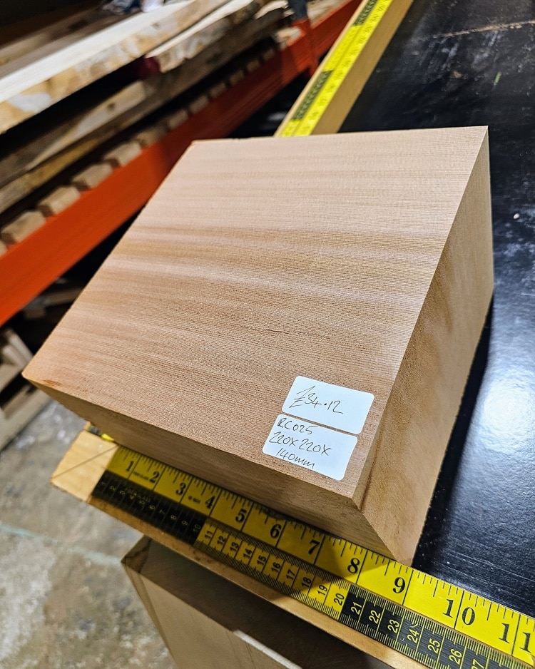Red Cedar Turning Block RC025 | Luthierwood & Artisan Supplies