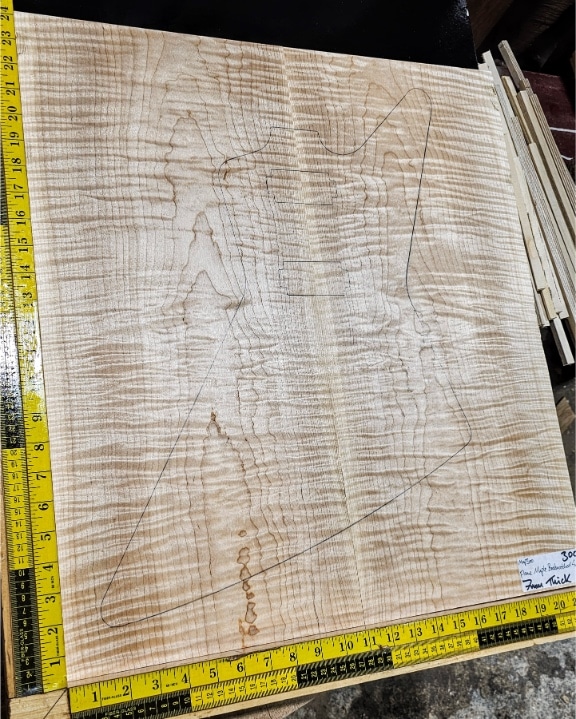 Flame Maple Set 300 Explorer Sized | Luthierwood & Artisan Supplies