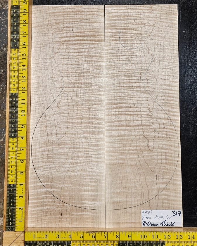 Flame Maple Set 317 | Luthierwood & Artisan Supplies
