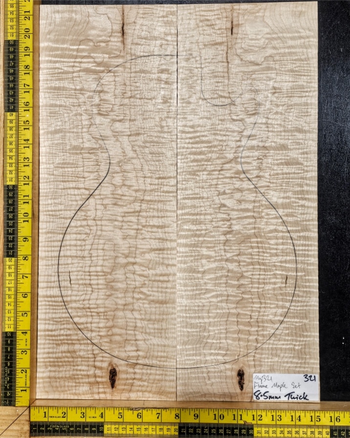 Flame Maple Set 321 MASTER GRADE | Luthierwood & Artisan Supplies