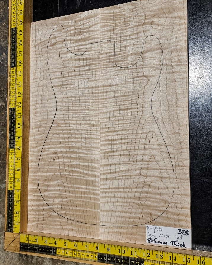 Flame Maple Set 328 - Luthierwood & Artisan Supplies